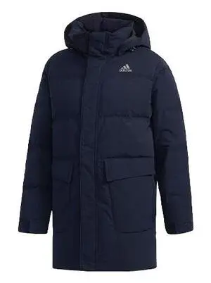Adidas Down Feather Hooded Mid-length Jacket - Multi-color