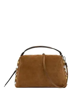 GIANNI CHIARINI Alifa Studded Shoulder Bag - Brown