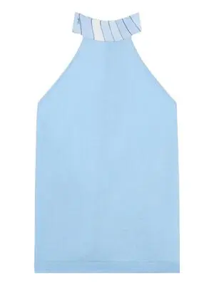 EMILIO PUCCI Emilio Pucci Printed Silk Twill Halterneck Top