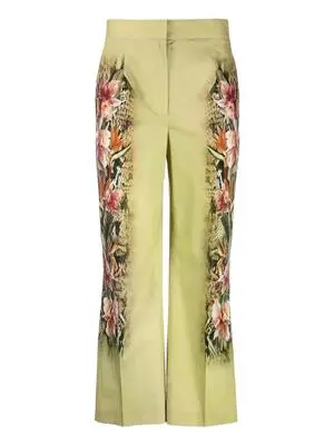Alberta Ferretti Printed Flared Trousers - Green