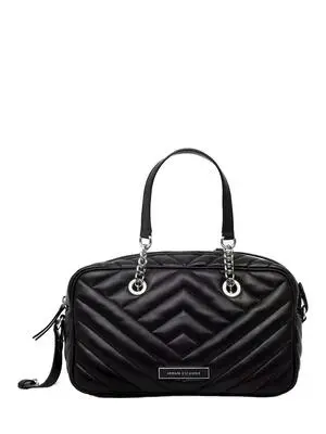 Armani Exchange Quilted Shoulder Bag - Black