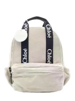Chloé Canvas Logo-strap Backpack - Neutrals