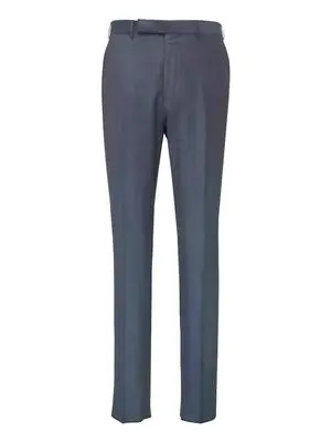Zegna Tailored Pressed-crease Trousers - Blue