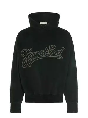 Fear Of God Logo Print Hoodie - Black