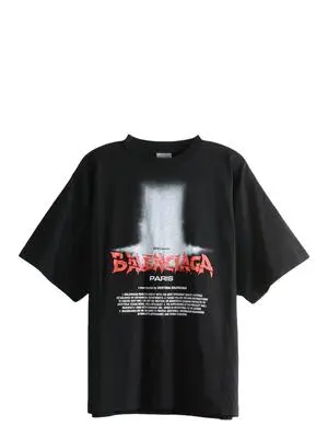 Balenciaga Graphic Print T-shirt - Black