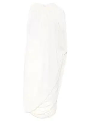 Coperni Draped Smocked Midi Dress - Neutrals