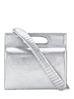 Tyler Ellis Tall Stella Accordion-gusset Leather Tote Bag - Silver