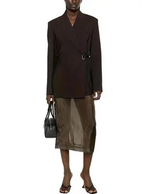 Sportmax Belted Wrap-style Blazer - Brown