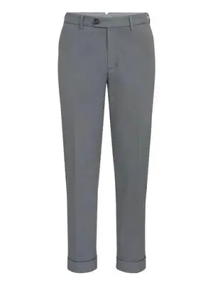 Brunello Cucinelli Garment-dyed Italian Fit Comfort Cotton Gabardine Trousers - Grey