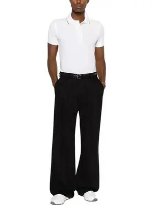 TOM FORD Tipping-detail Short-sleeve Polo Shirt - White