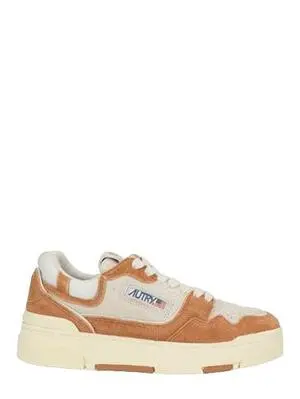 AUTRY AUTRY Camel Leather Suede Low-Top Sneakers