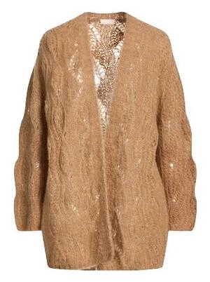Liu Jo Alpaca Wool And Polyamide Cardigan - Camel