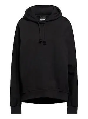 DISCLAIMER Cotton French Terry Hoodie With Appliqués And Crystals - Black