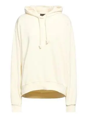 DISCLAIMER Cotton French Terry Hoodie With Appliqués And Crystals - White