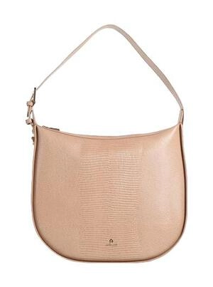 AIGNER AIGNER Leather Hobo Bag Light Brown