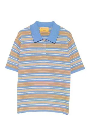 GUEST IN RESIDENCE Striped Short-Sleeve Polo Top
