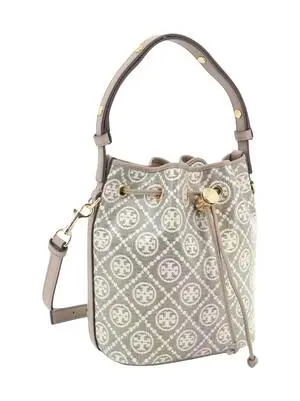 Tory Burch Drawstring Bucket Bag - Grey