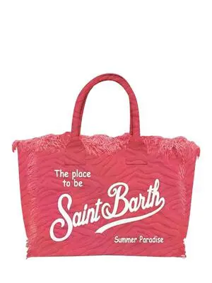MC2 SAINT BARTH Zebra-embossed Vanity Mini Tote Bag - Red