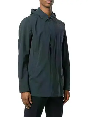 Herno Hooded Raincoat - Blue