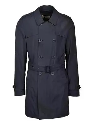 Herno Mid-length Trench Coat - Blue