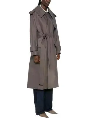 Victoria Beckham Philippa Belted Trench Coat - Grey