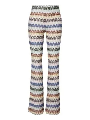 Missoni Missoni Knitted Lamé Flared Pants Multicoloured