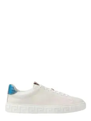 Versace Greca Leather Sneakers - White