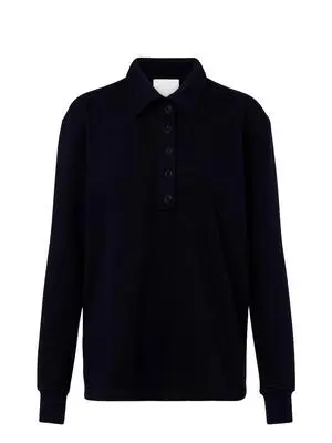 Citizens Of Humanity Vintage Fleece Polo Sweater - Blue