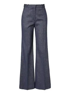 Dorothee Schumacher Fluid Denim Flared Pants - Blue