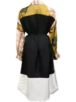 Rachel Comey Multicolor Silk Graphic Print Shirtdress - Black
