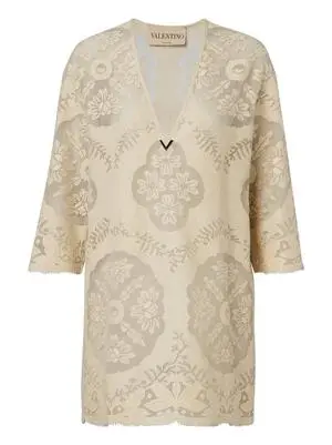 Valentino Garavani Vgold Floral Tunic - Beige