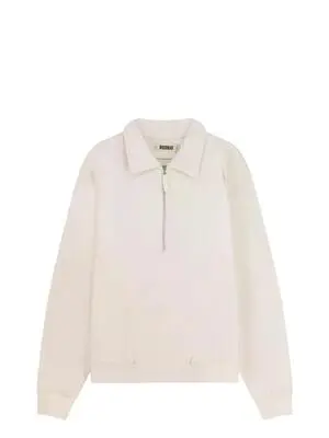 WOODBIRD Half-zip Cotton Sweater - Neutrals