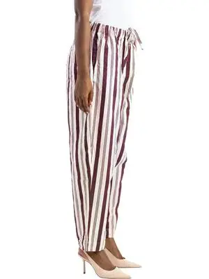 CASEY CASEY Striped Drawstring Trousers - Pink