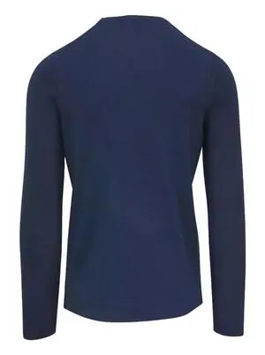 PYA Fine-knit Crew-neck Sweater - Blue