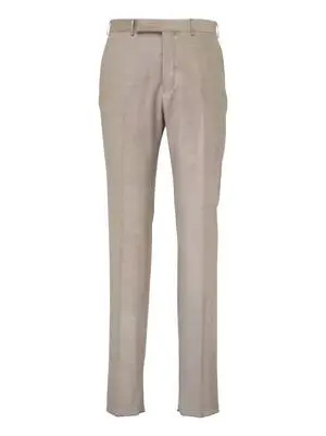 Zegna Tailored Pressed-crease Trousers - Neutrals