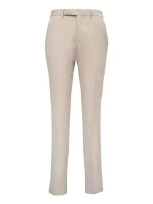 Zegna Pressed Crease Trousers - Neutrals