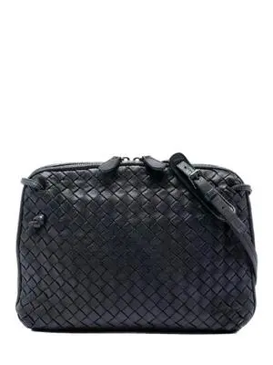 Bottega Veneta Bottega Veneta Nappa Intrecciato Nodini Crossbody Bag Black