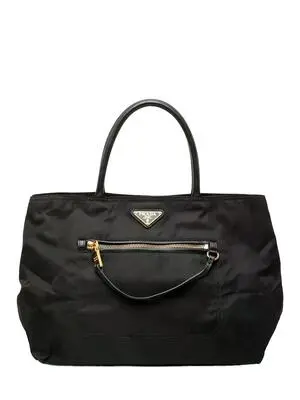 Prada Tessuto Convertible Tote Satchel - Black