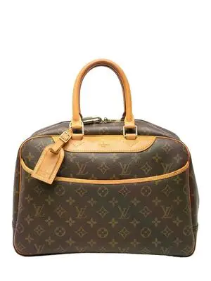 LOUIS VUITTON Monogram Deauville Handbag - Brown