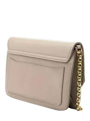 Chloé Calfskin And Suede C Clutch With Chain Crossbody Bag - Brown