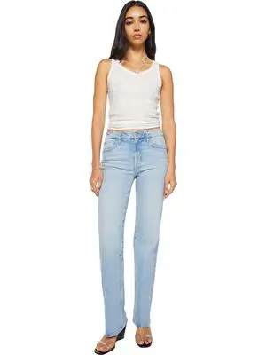 MOTHER The Kick It Fringe Benefits Jeans - Light Blue