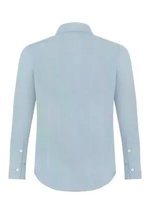 Fedeli Long-sleeve Button-down Shirt - Blue