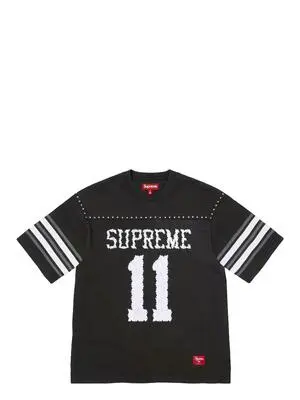Supreme Studded Rhinestone-appliqué T-shirt - Black