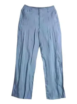 LEMAIRE Pleated Pressed-crease Trousers - Blue