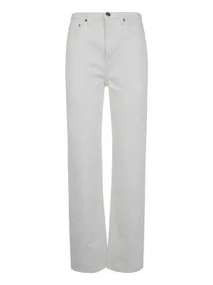 Loulou De Saison Jude Straight Leg Jeans - White