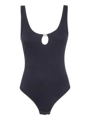 DIESEL® Ribbed Cotton Body With Keyhole Detail - Black