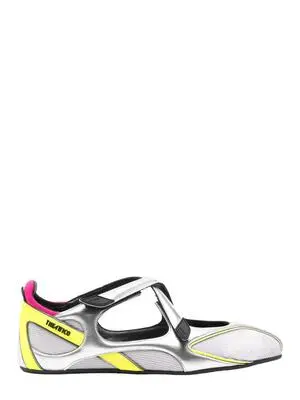 Attico Ballerinas Metallic Finish - Gray