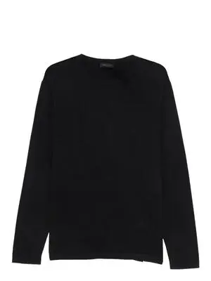 OUTFIT Contrast-stitch Crew-neck Sweater - Black
