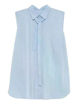 JNBY Pinstriped Sleeveless Shirt - Blue