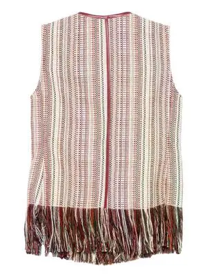 LESS Fringed Vest - Red